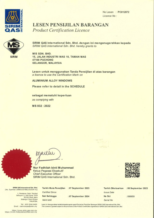 It has been an honour to have obtained the 1st PPS for MS 832:2022 & MS ...